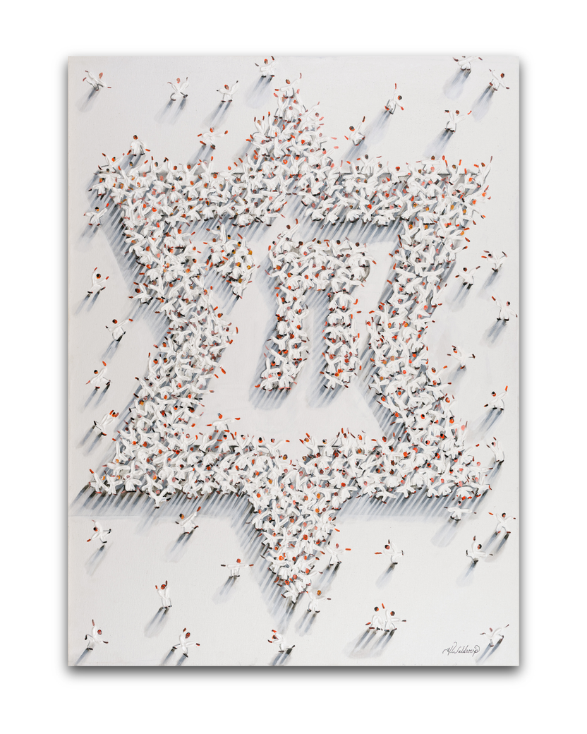 Star of David - White on white - Original Painting by Hulbert Waldroup ...